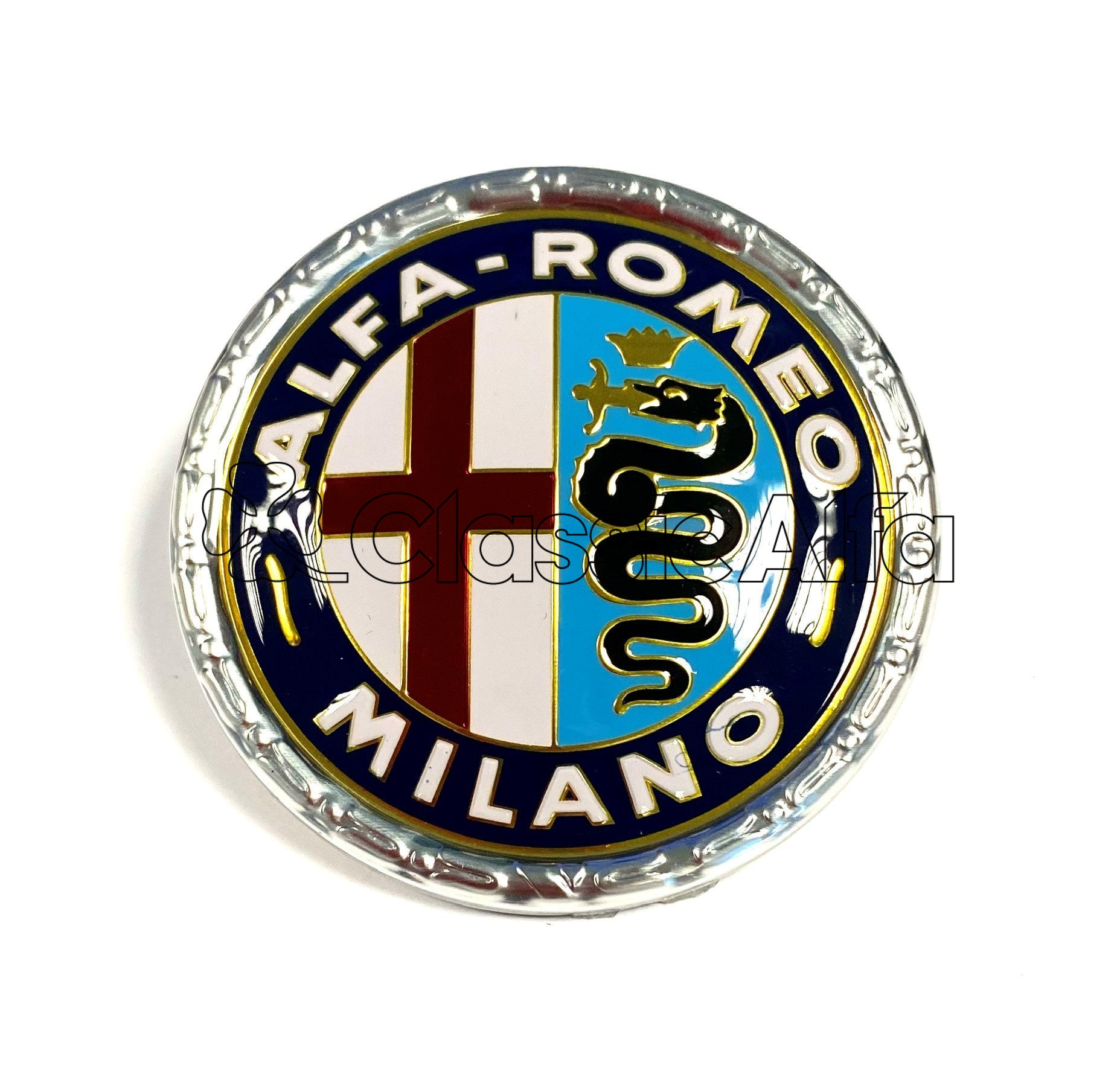BG001 ALFA 'MILANO' PLASTIC BADGE – Classic Alfa