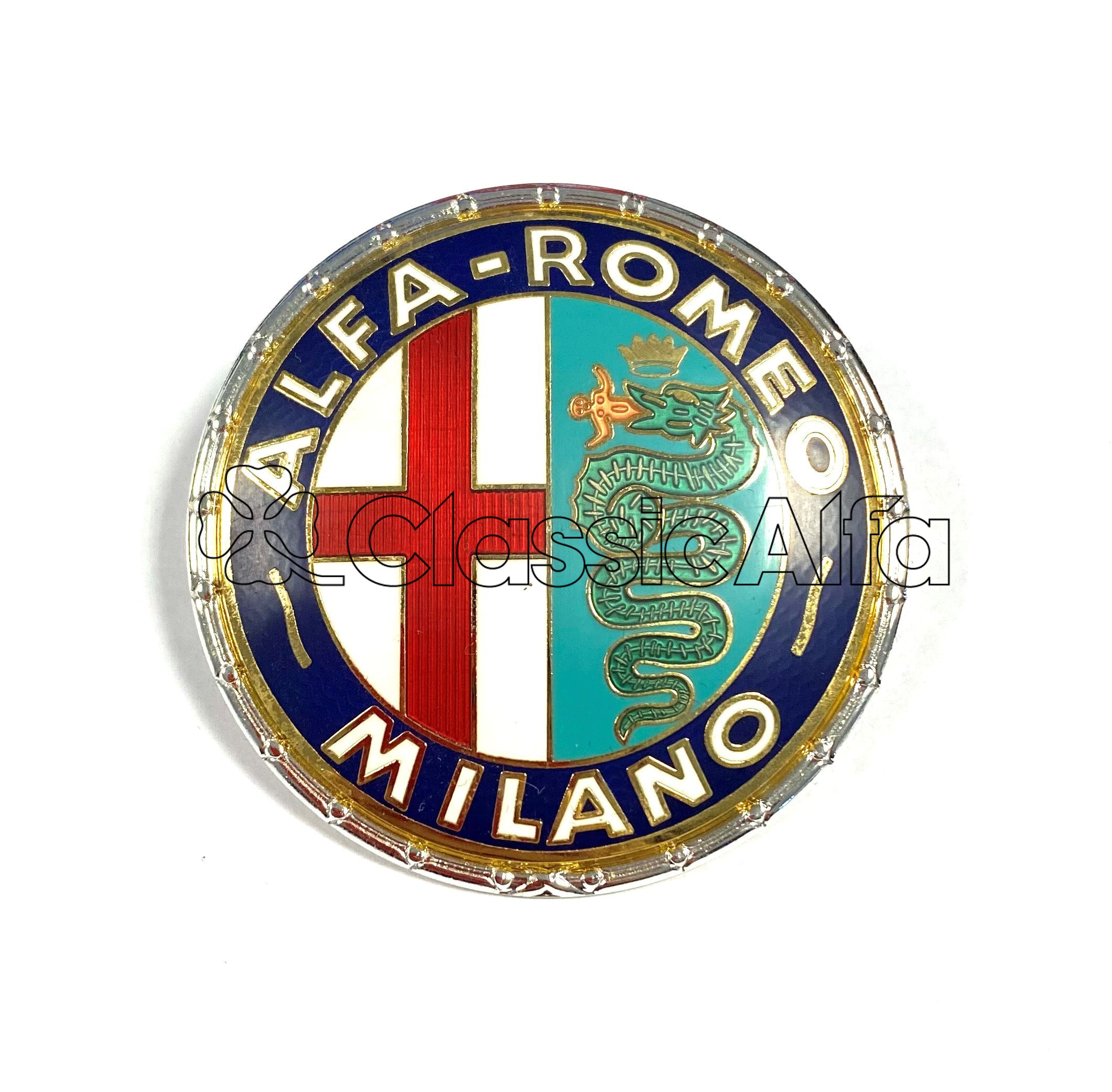 BG003 ALFA MILANO BADGE - ENAMEL – Classic Alfa