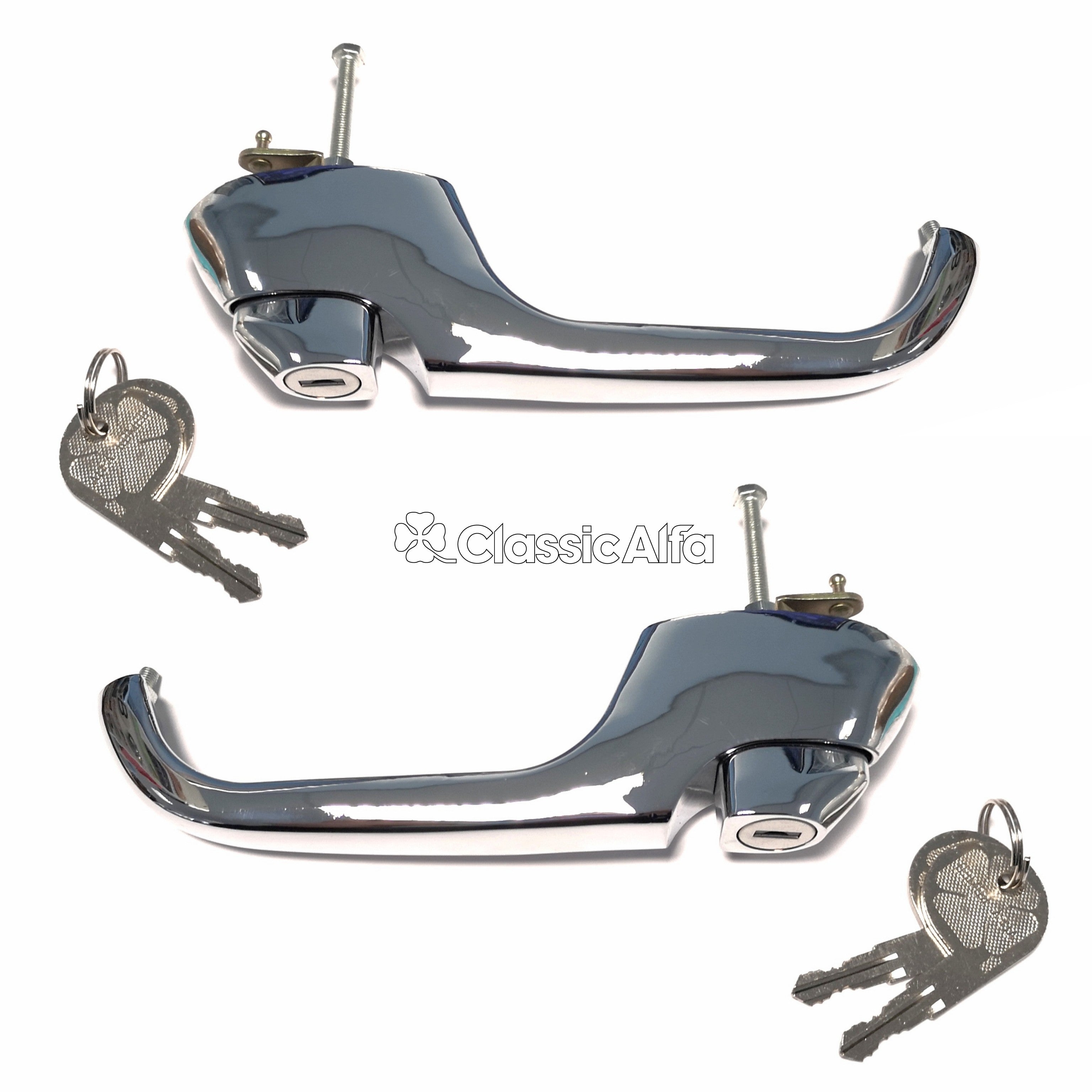CH028 SPIDER ROUNDTAIL OUTER DOOR HANDLES - PAIR – Classic Alfa