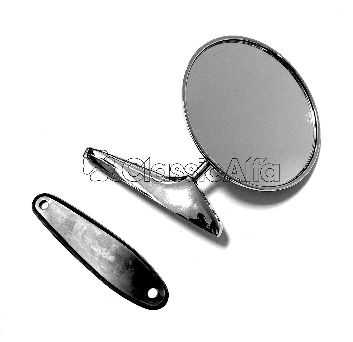 CH123 DOOR MIRROR - MOTTLED INSERT / PATTERN ON BASE – Classic Alfa