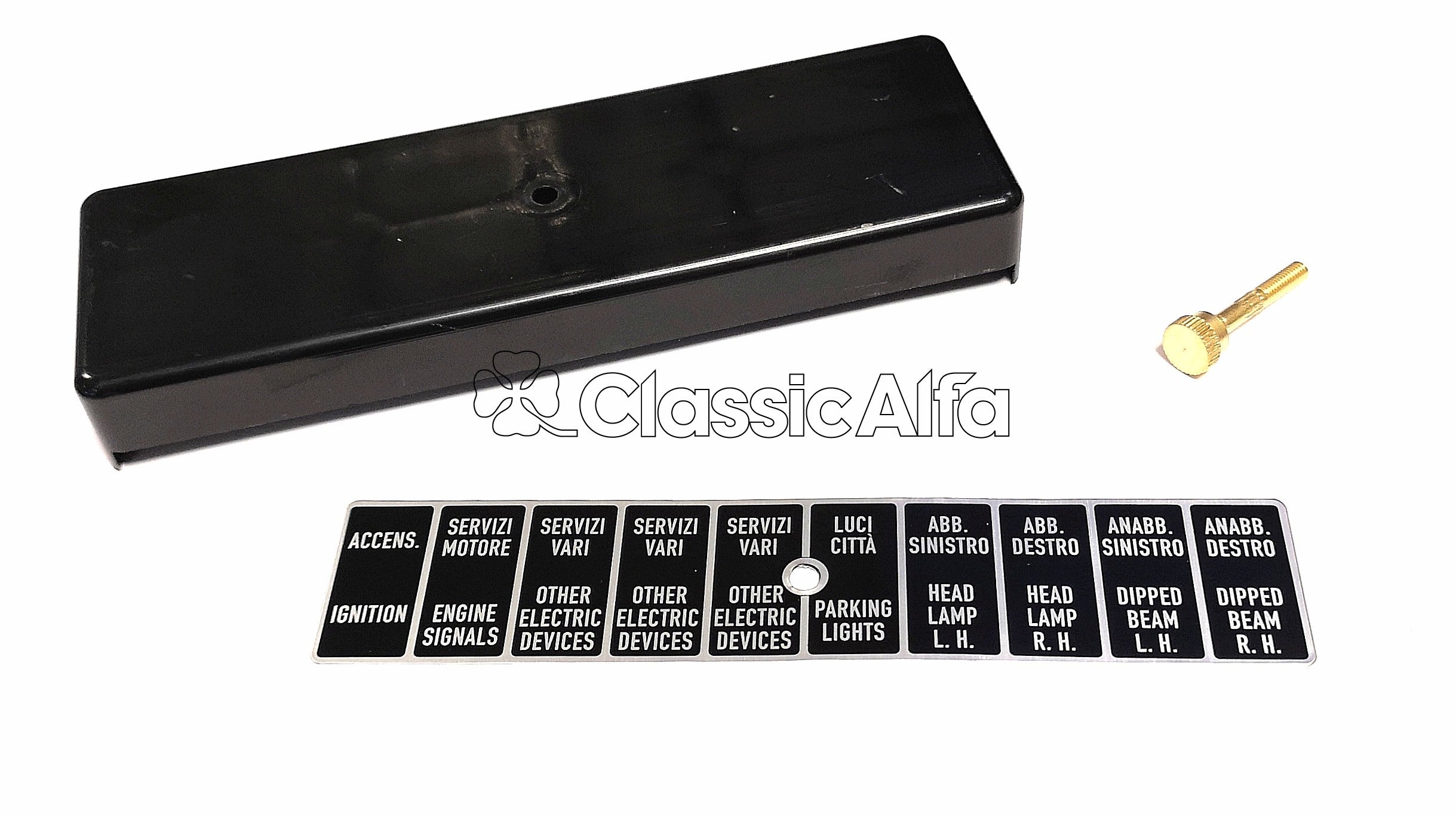 EL050 FUSE BOX LID FOR 105 SERIES CARS 1962-67 – Classic Alfa