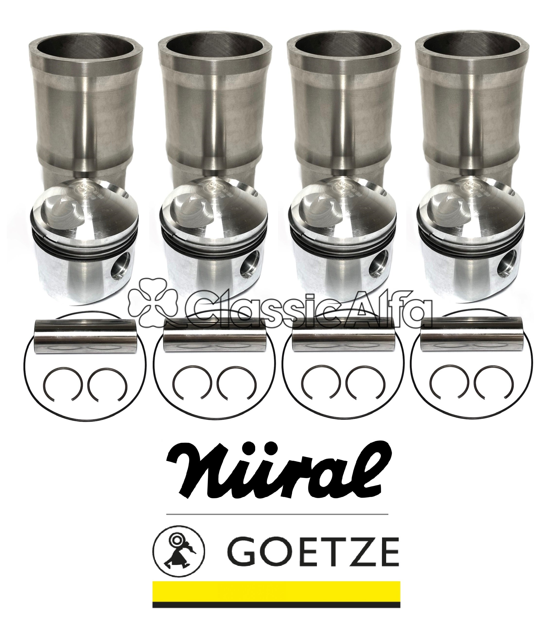 ENGINE PISTON & LINER SET - STANDARD ORIGINAL – Classic Alfa