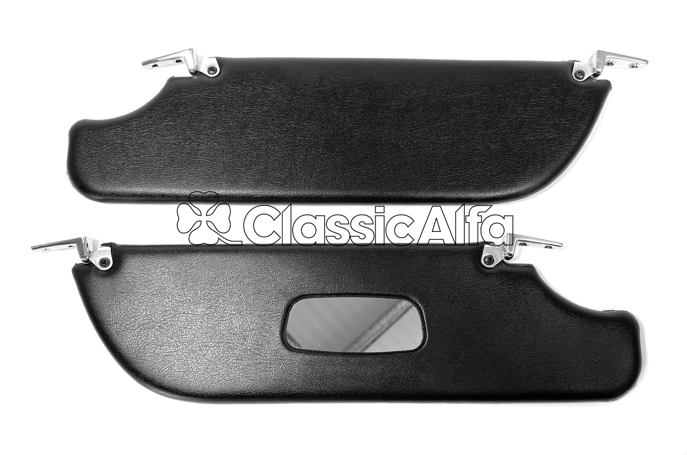 IN143 SPIDER SUN VISOR CHROME SUPPORTS 1966-89 - PAIR – Classic Alfa