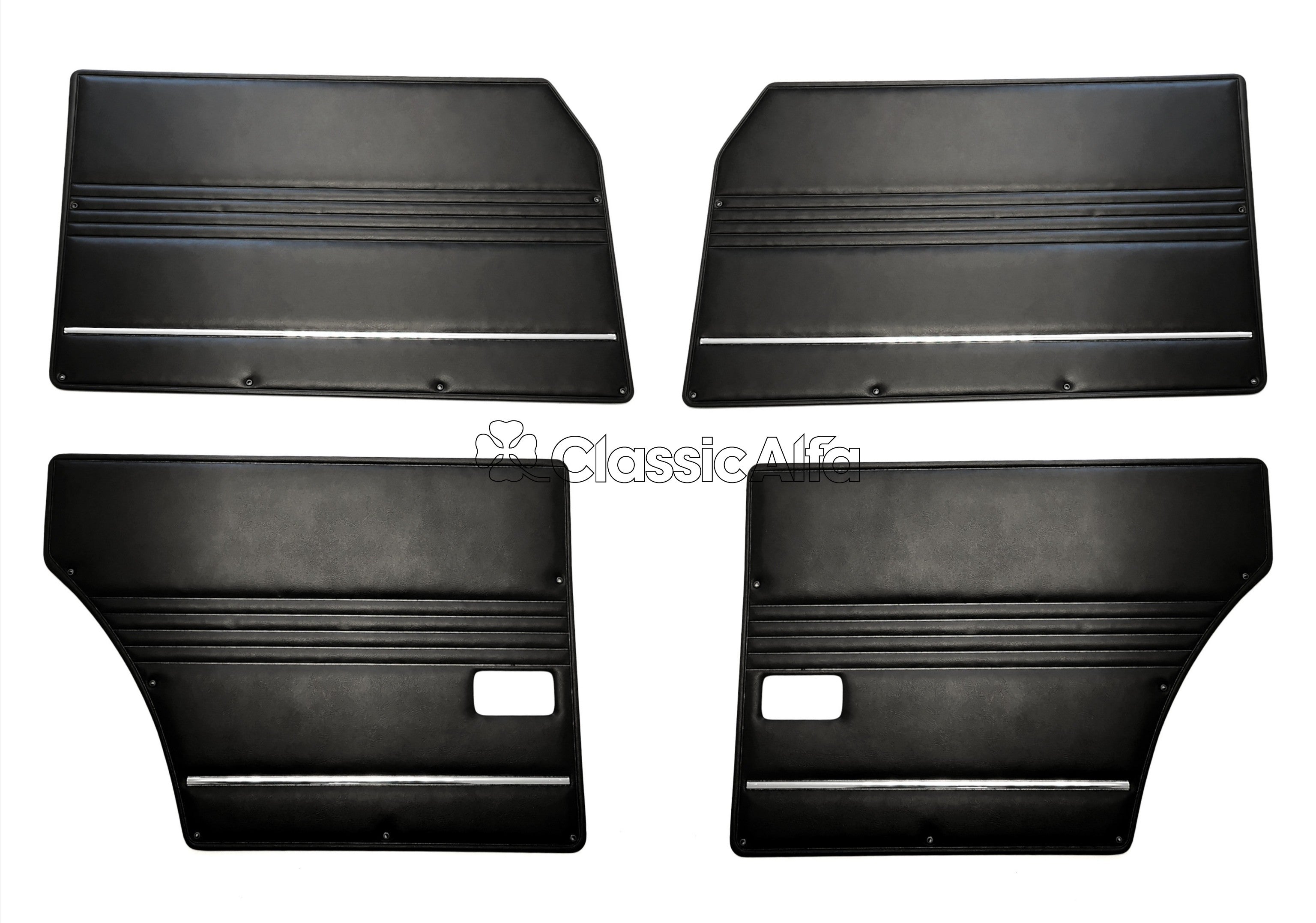 IN209 GIULIA SALOON INNER DOOR PANEL SET BLACK 62-73 – Classic Alfa